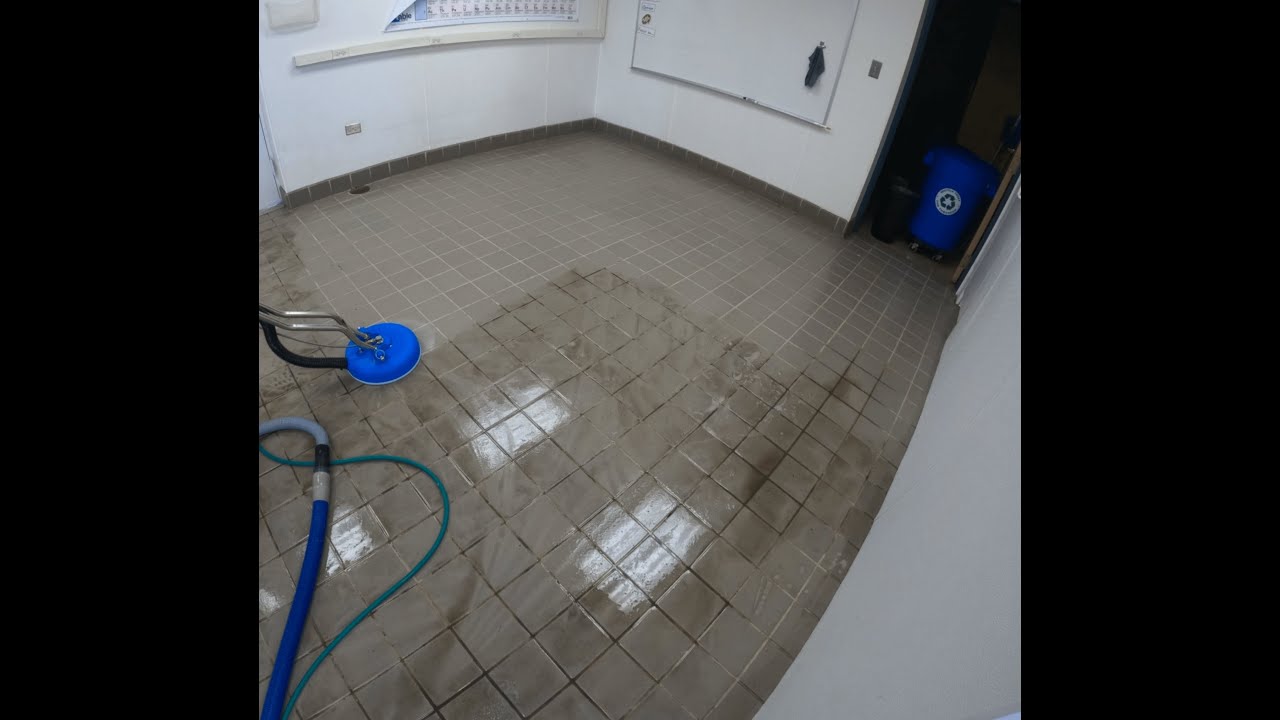 DIRTY tile & grout cleaning | VERY SATISFYING - YouTube