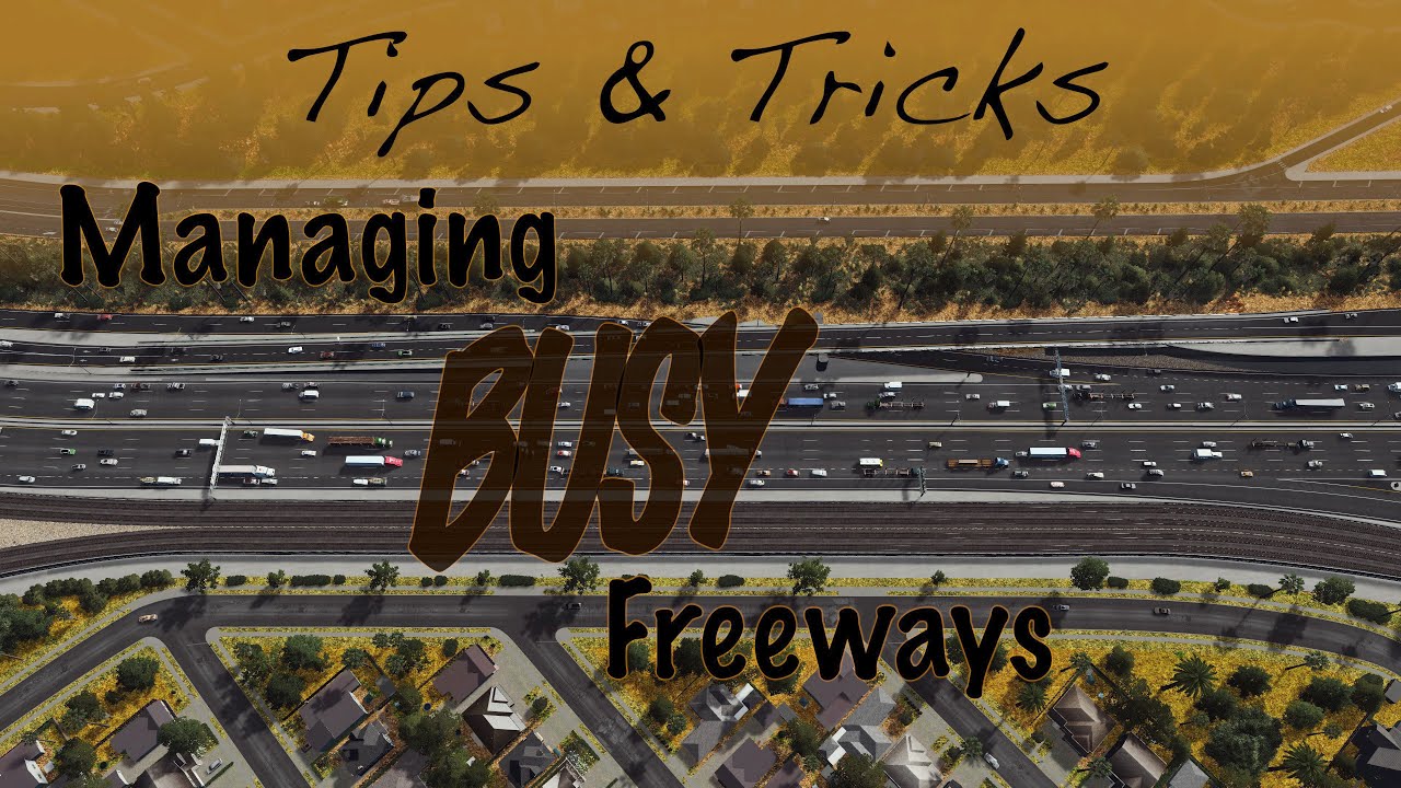 Cities: Skylines - Setting up BUSY Freeways - Traffic AI 2 - YouTube