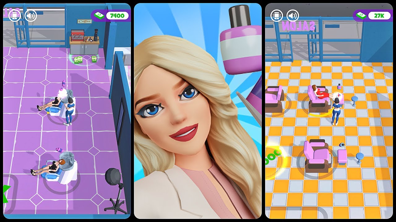 Idle Beauty Salon Game Gameplay - YouTube
