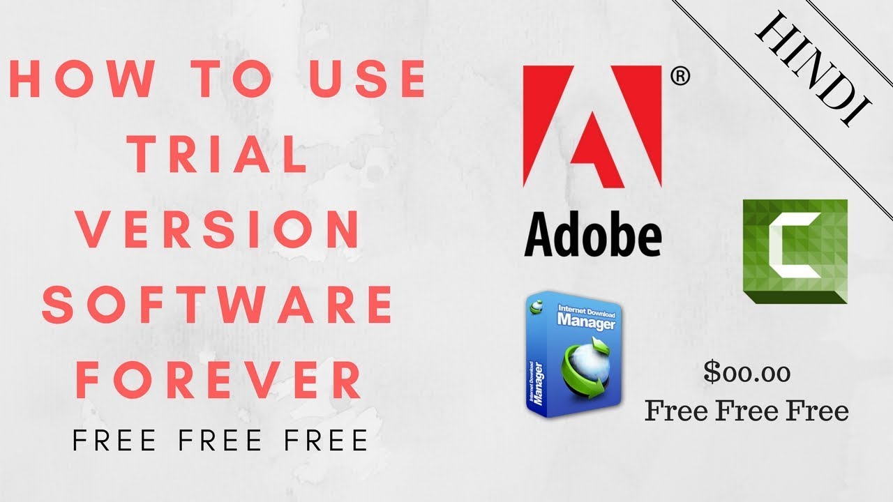 How to use Trial Version Software Forever ||Hindi|| - YouTube