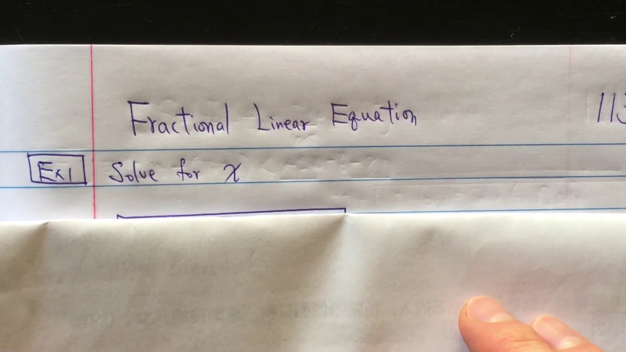 Fractional linear equations - YouTube