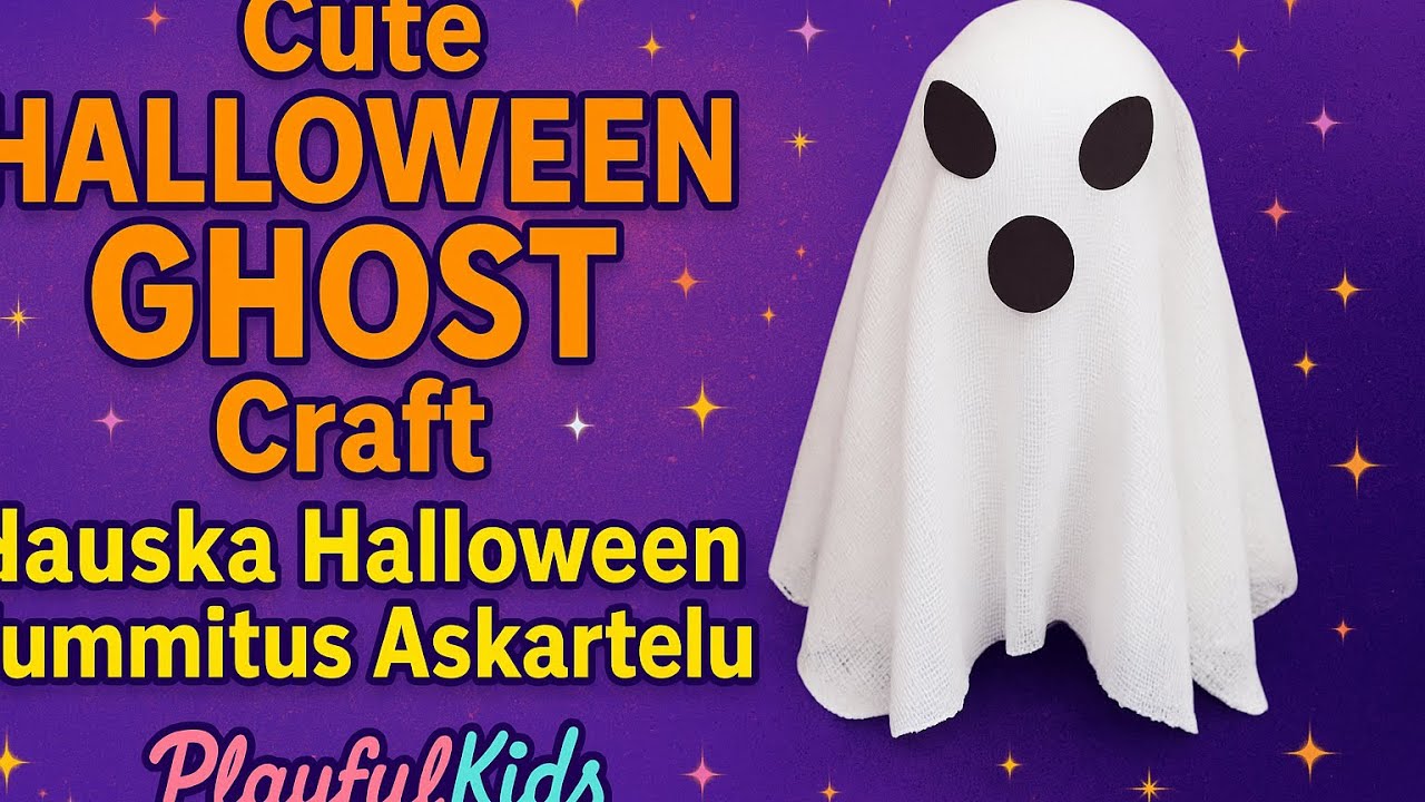 Cute Halloween Ghost 👻 Craft | Hauska Halloween Kummitus Askartelu 🕷️👀 ...