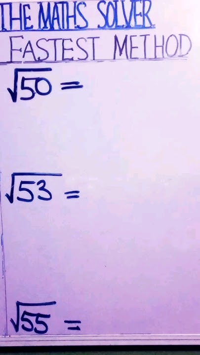 👉Solving SQUARE ROOTS without Using CALCULATOR📟💲 #shorts #maths # ...