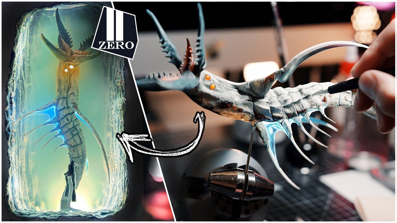 [SUBNAUTICA] sea monster Void Chelicerate diorama / epoxy resin ...