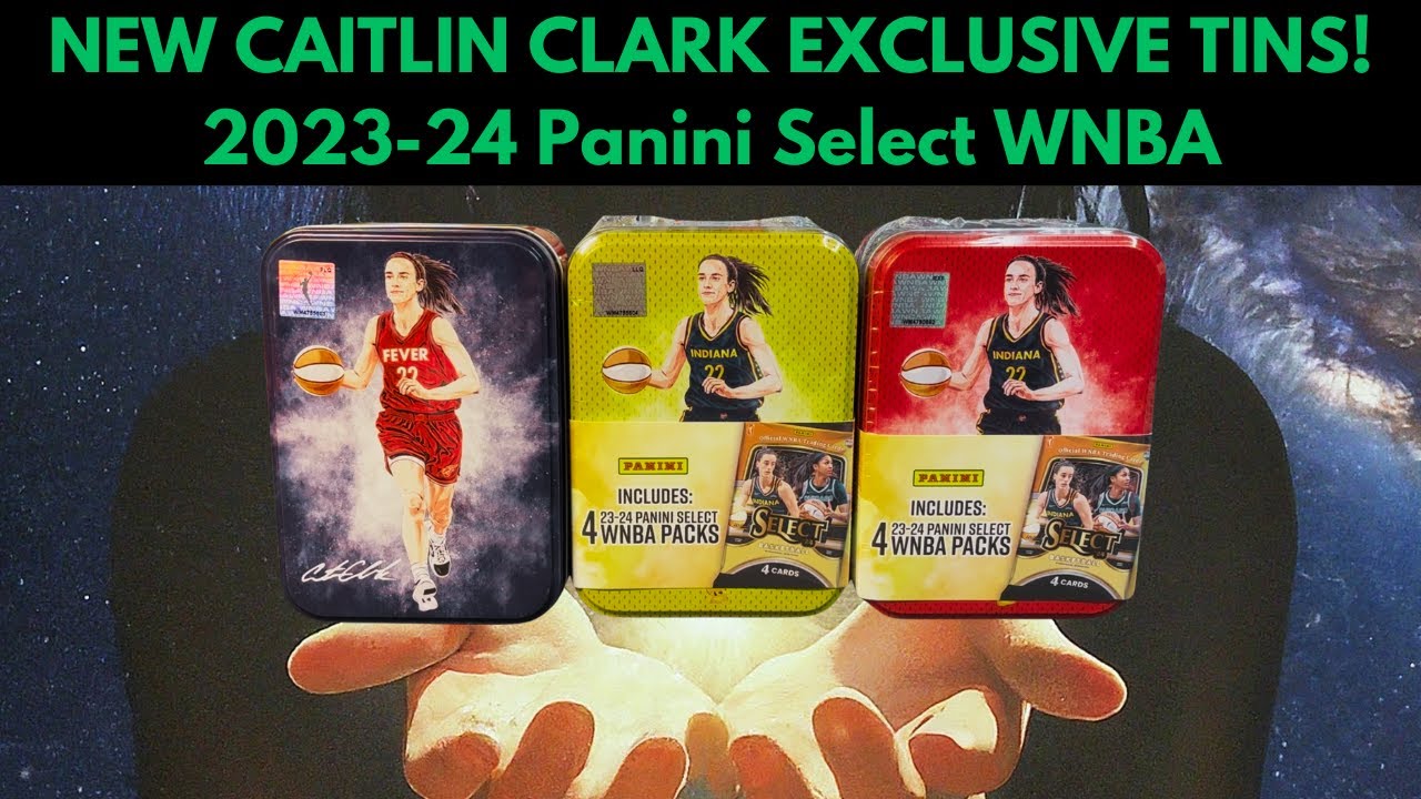 NEW EXCLUSIVE CAITLIN CLARK TINS! Chasing hits in these 2023-24 Panini ...