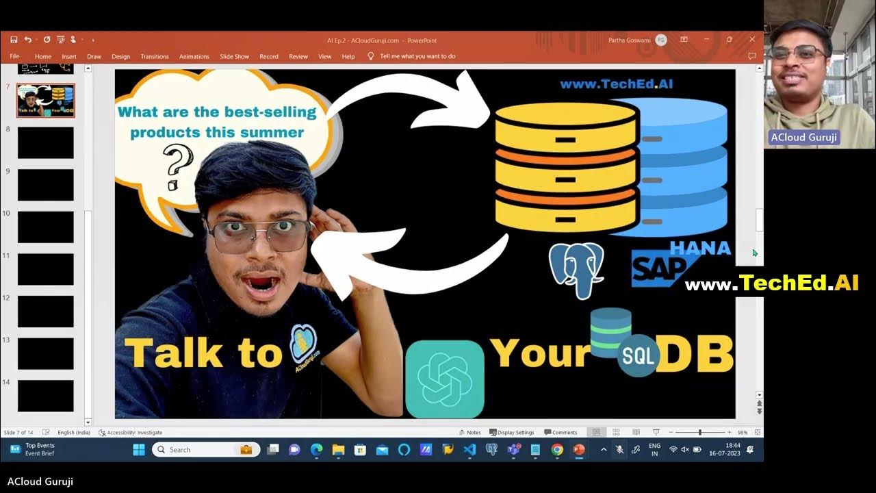 Chat/Talk to your Database (PostgreSQL, HANA Cloud) | ChatGPT, LangChain, OpenAI - YouTube