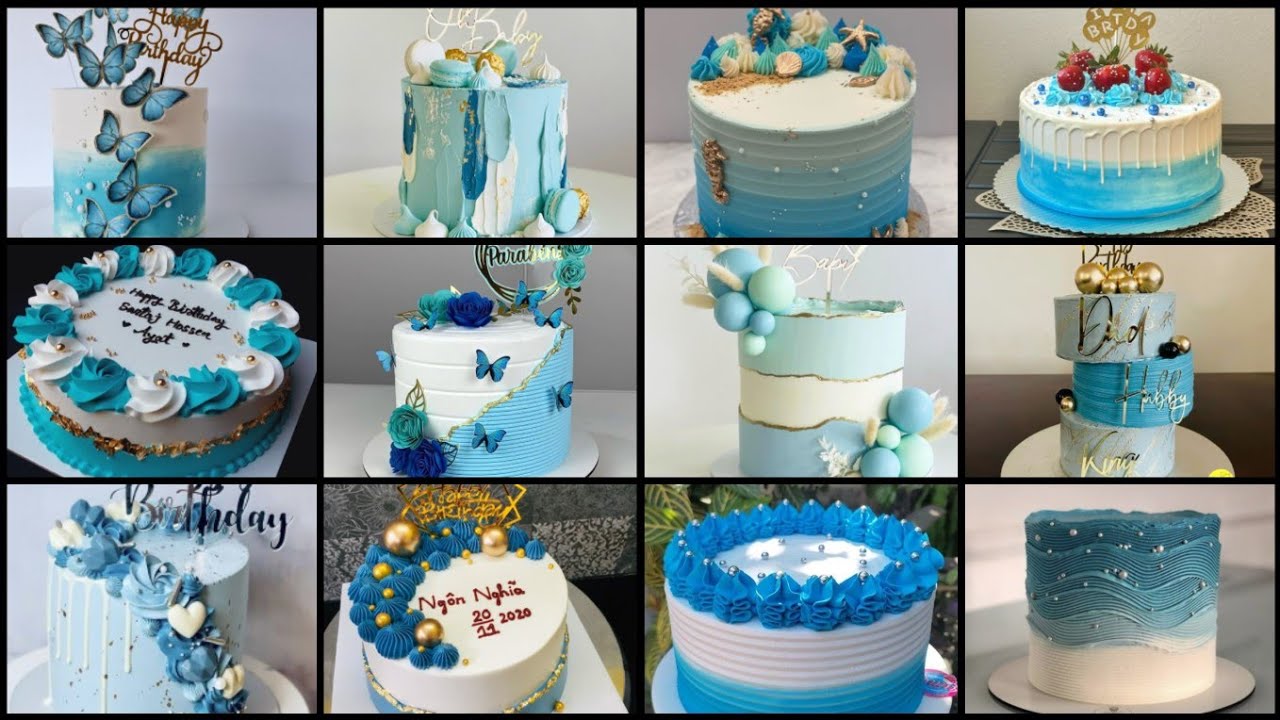 Unique Sky Blue Theme Cake Decorating ideas | Latest 50+ Sky Blue Cake ...