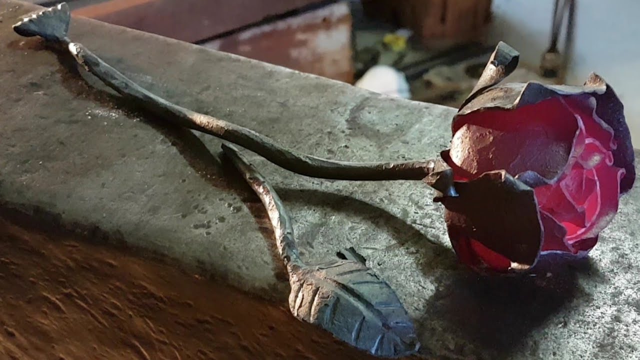 Blacksmithing-Forging a rose - YouTube