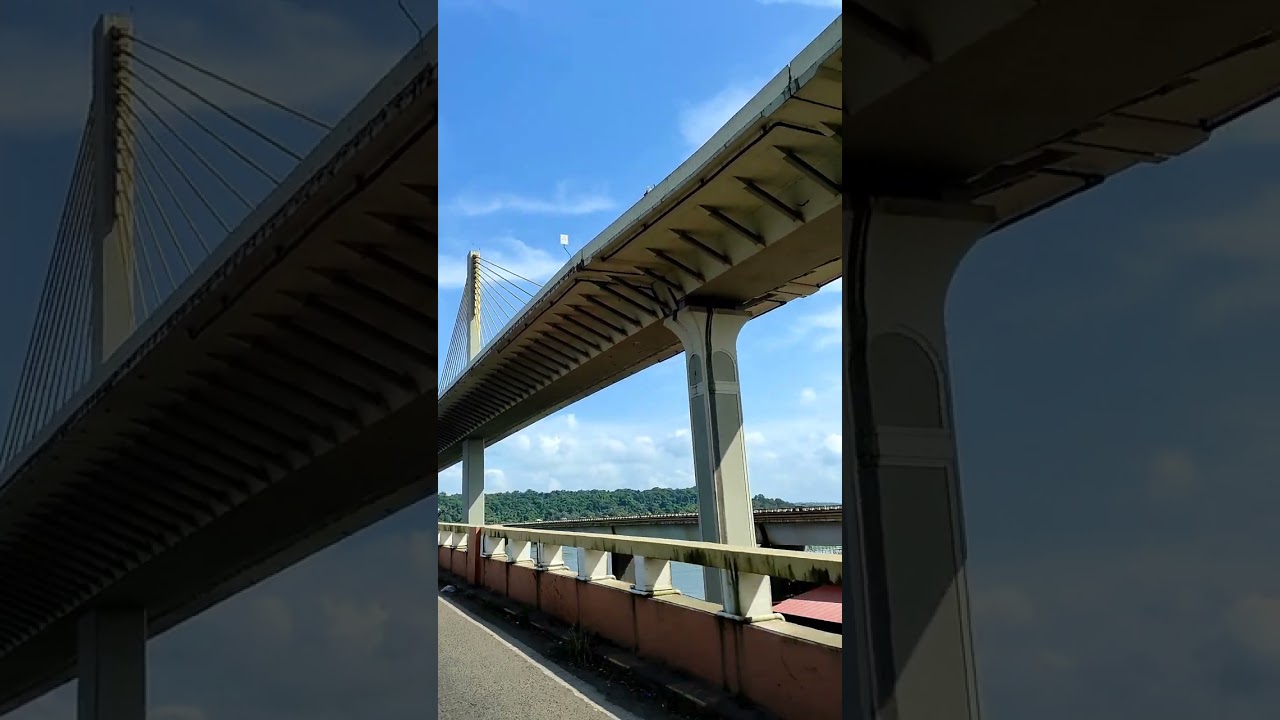 Atal Setu Bridge View from Mandovi Bridge Panaji | Goa Cable Bridge ...