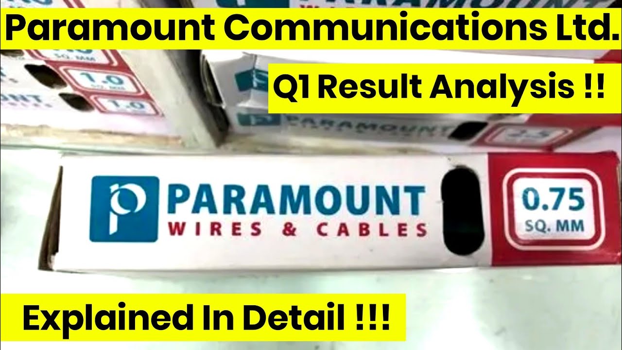 Paramount Communications Ltd. || Q1 Result Analysis !! || Explained In ...