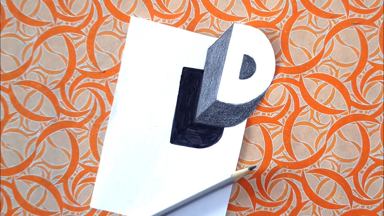 3D Drawing Of Letter D / 3D Drawing / Letter D की कैसे बनाएं / Alphabet ...