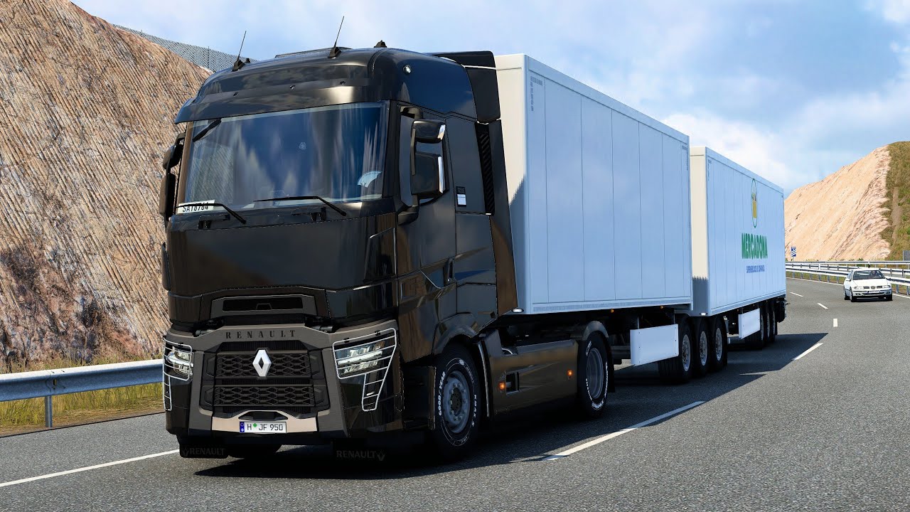 Double Trailer 25m Cheese Delivery | Madrid - Zaragoza | Renault T ...