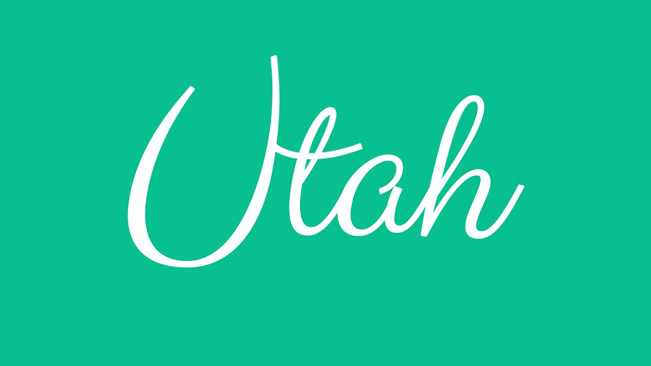Learn how to Sign the Name Utah Stylishly in Cursive Writing - YouTube