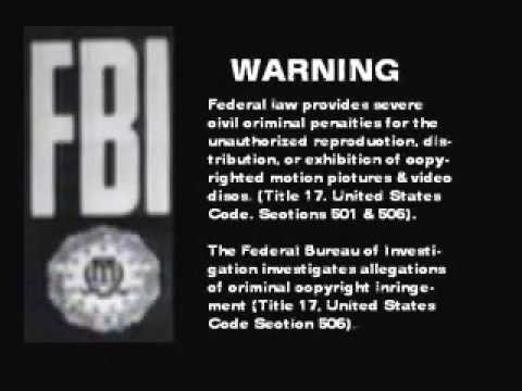 "Warner Home Entertainment" FBI warning Screens (homemade) - YouTube