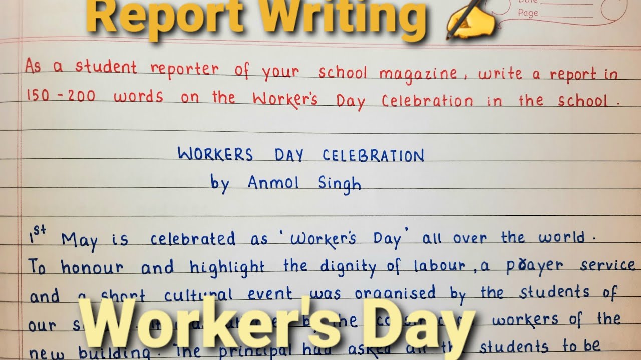 Report Writing | Worker's Day Celebration - YouTube