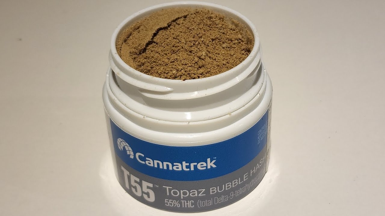 cannatrek T55 topaz bubble hash (medical hash) 55% THC - YouTube
