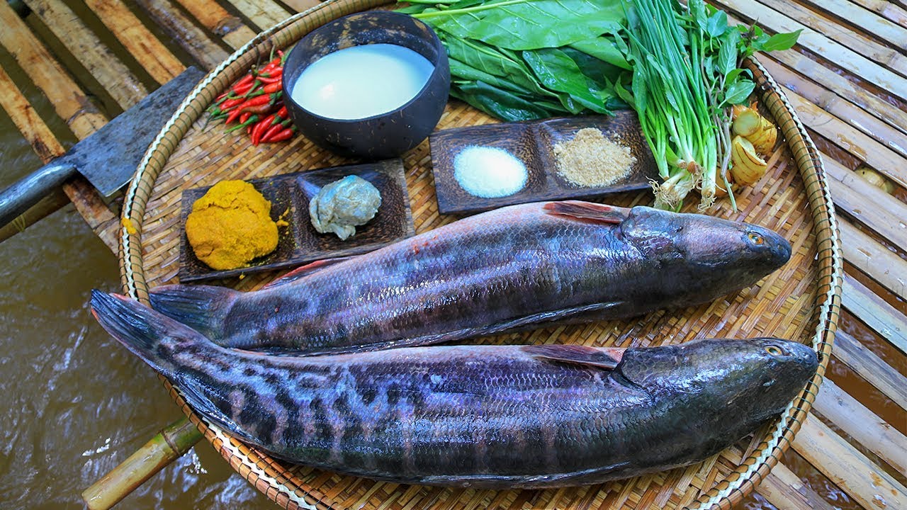 Amazing Amok Khmer Recipe In Forest Eating Delicious - YouTube