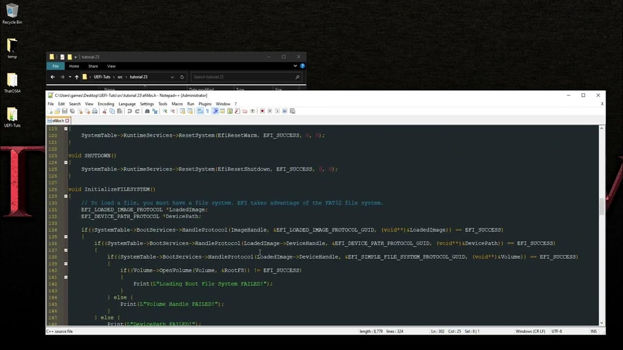 27. OSDev EFI based Bootloader - Code Cleanup - YouTube
