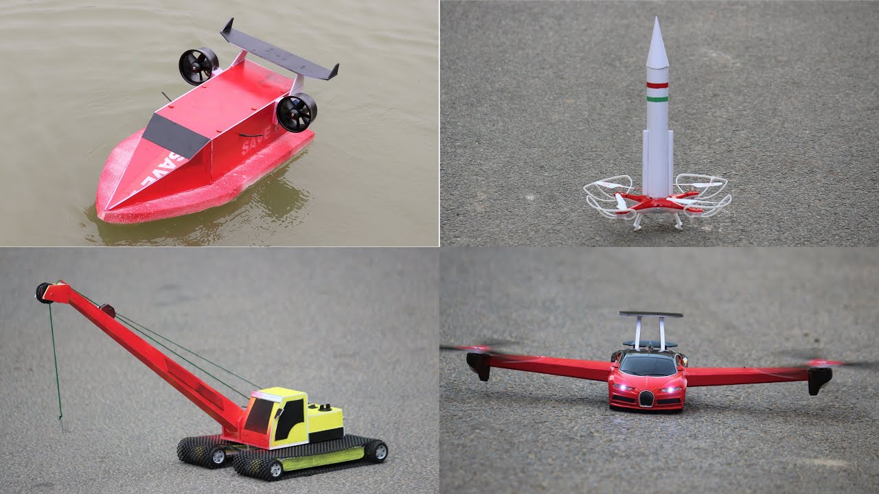 4 amazing DIY toys - 4 amazing RC toys - YouTube
