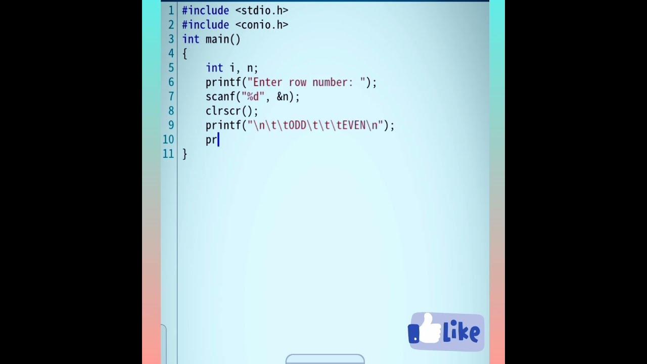 🔥Print first n even and odd numbers using 🔥DO...WHILE loop in C program ...