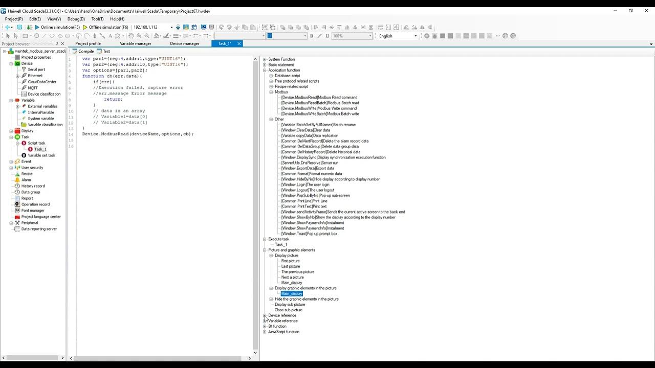 SCADA script function - YouTube