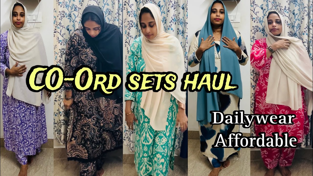 Amazon and Myntra Affordable Co-Ord sets haul/Myntra haul malayalam ...