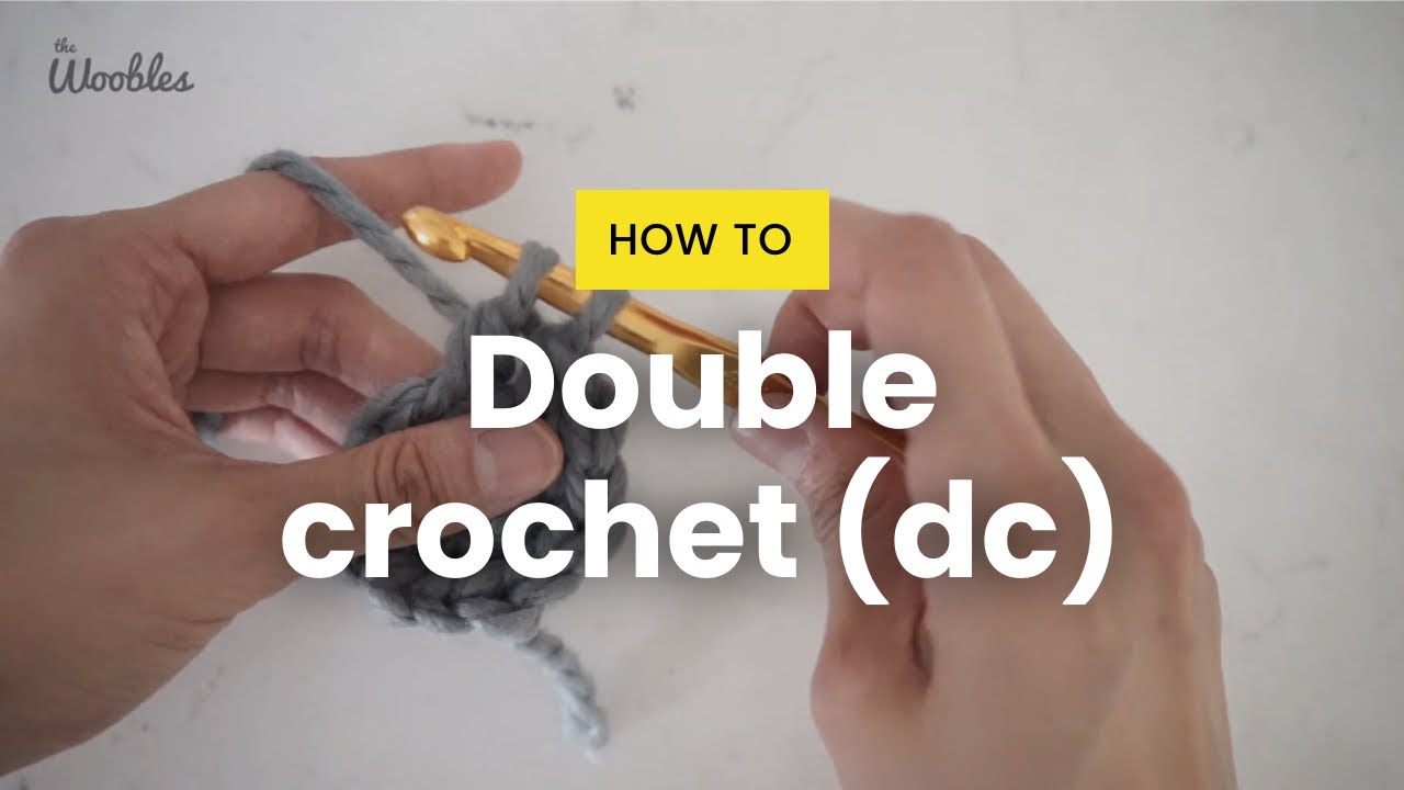 How to double crochet (dc) - YouTube
