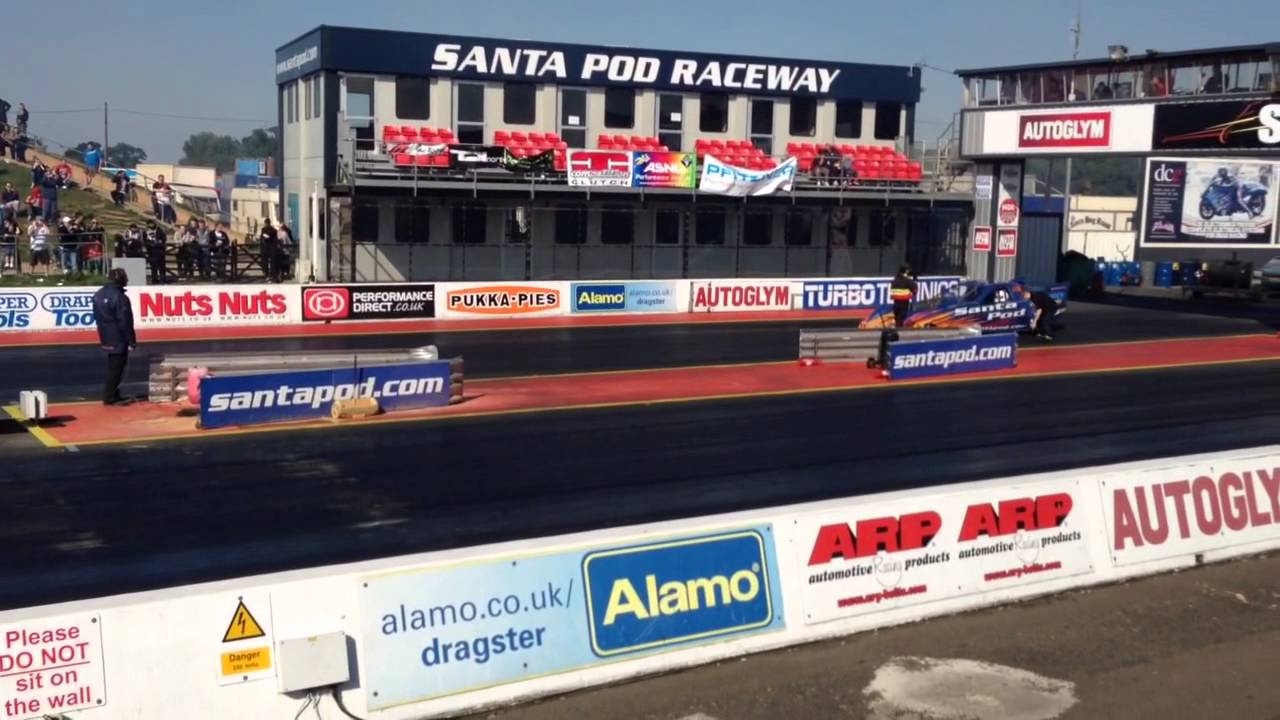 Santa Pod Fire Force jet car - YouTube