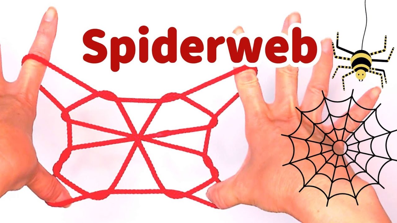 How to make a spiderweb Very easy Halloween String Figure/Cat's Cradle ...