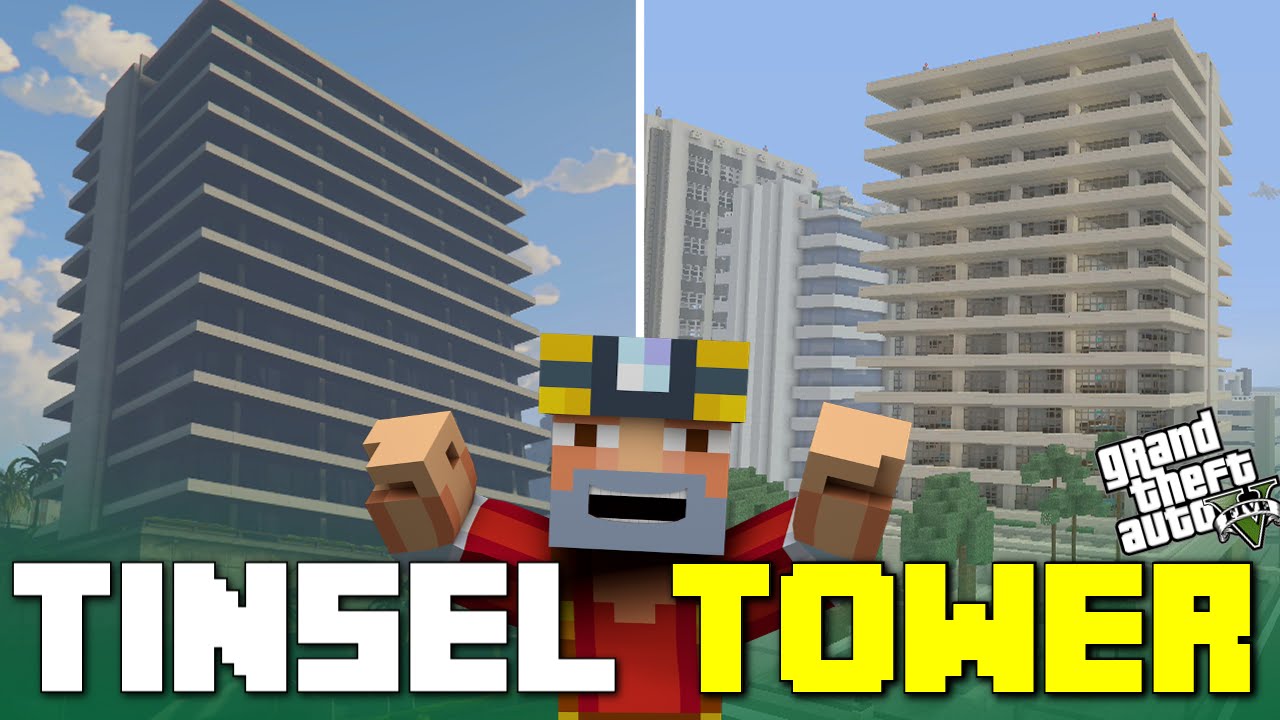 Minecraft Xbox One: Tinsel Towers Tour! (Grand Theft Auto 5 Remake ...