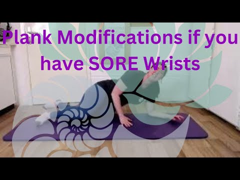 Plank modifications for those with sore wrists - YouTube