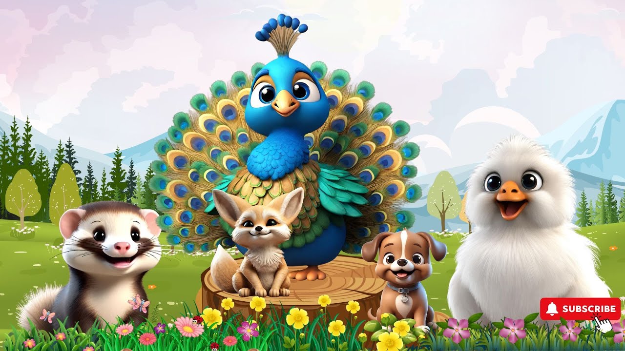 Lovely Animal Sounds: Ferret, Dog, Silkie, Peacock, Fennec Fox | Music ...