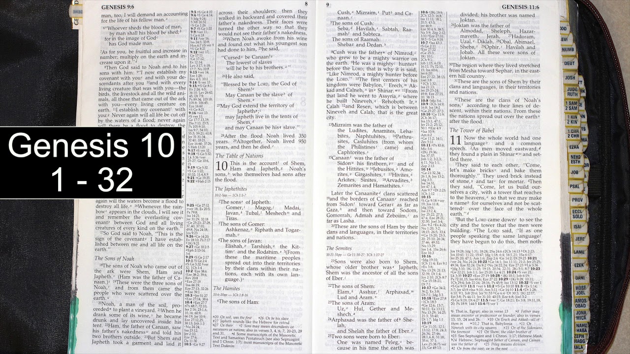 Holy Bible - Genesis 10 : 1 - 32 - YouTube