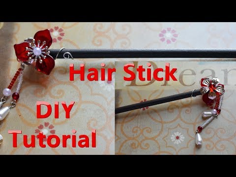 Diy Tutorial - Chinese Hair Accessories Flowers Branch Hair Stick Hair Pins 花枝发簪