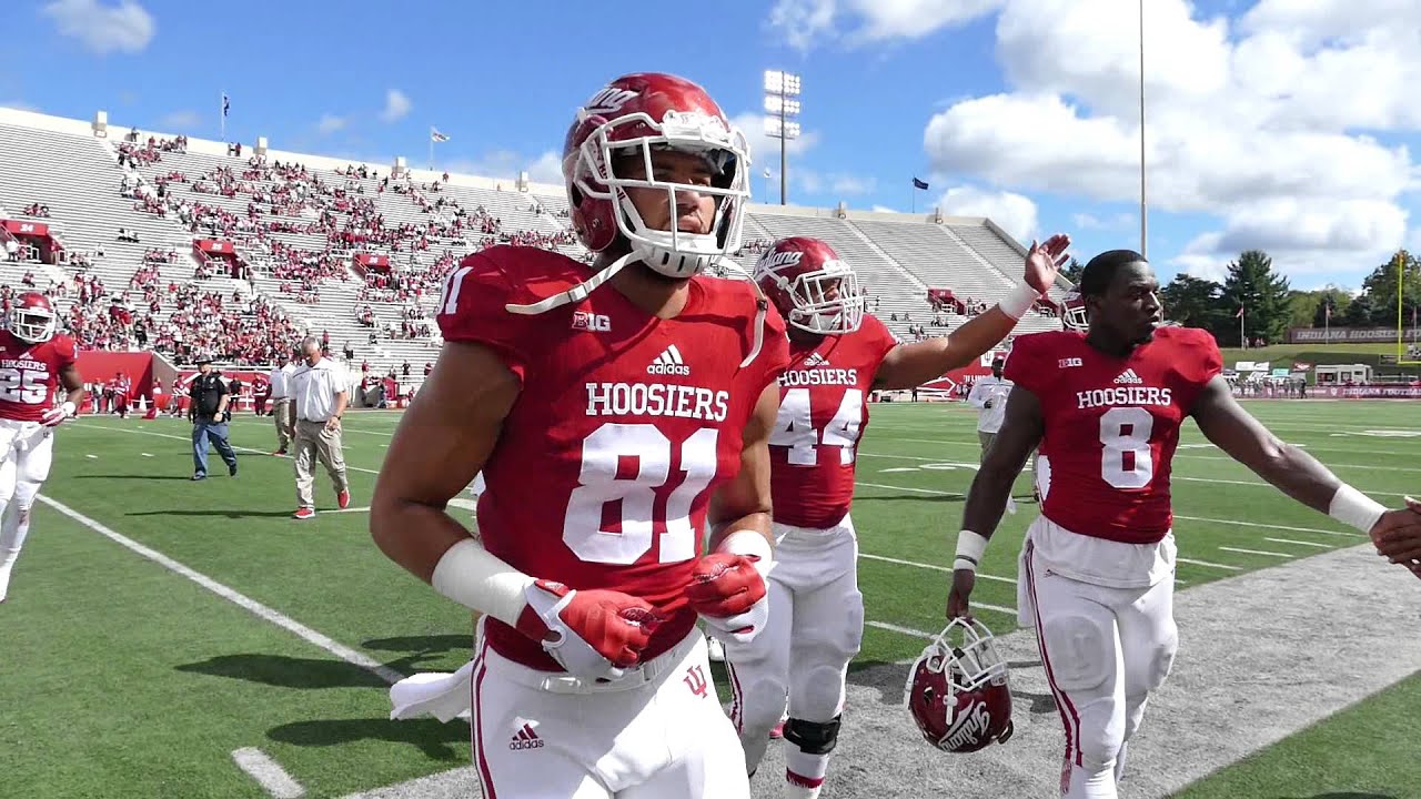 Indiana Hoosier Football Players before game against Western Kentucky ...
