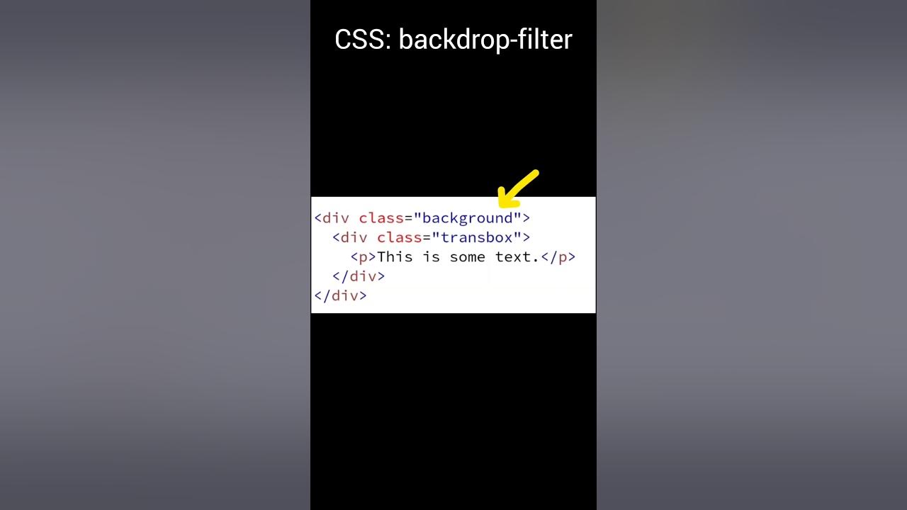 CSS Backdrop Filters 🎨 Add BLUR Effect to your Website - YouTube