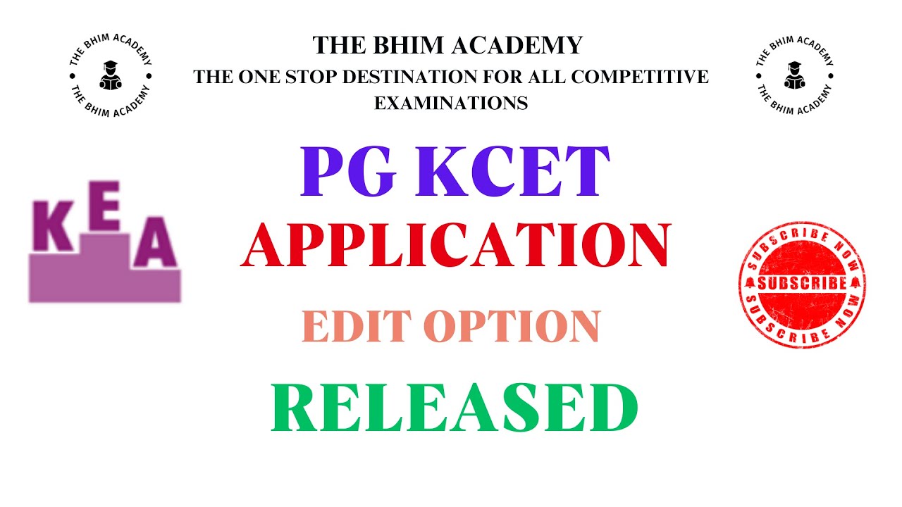 PGCET 2023 | PG CET APPLICATION EDIT OPTION RELEASED | FOR MTech, MBA ...