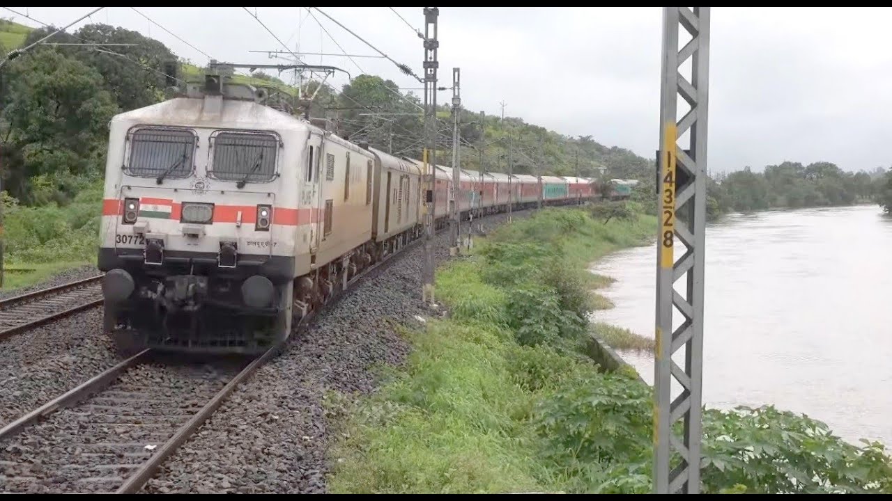 Showcasing Express Trains At A Super Scenic Location In Monsoon - A ...