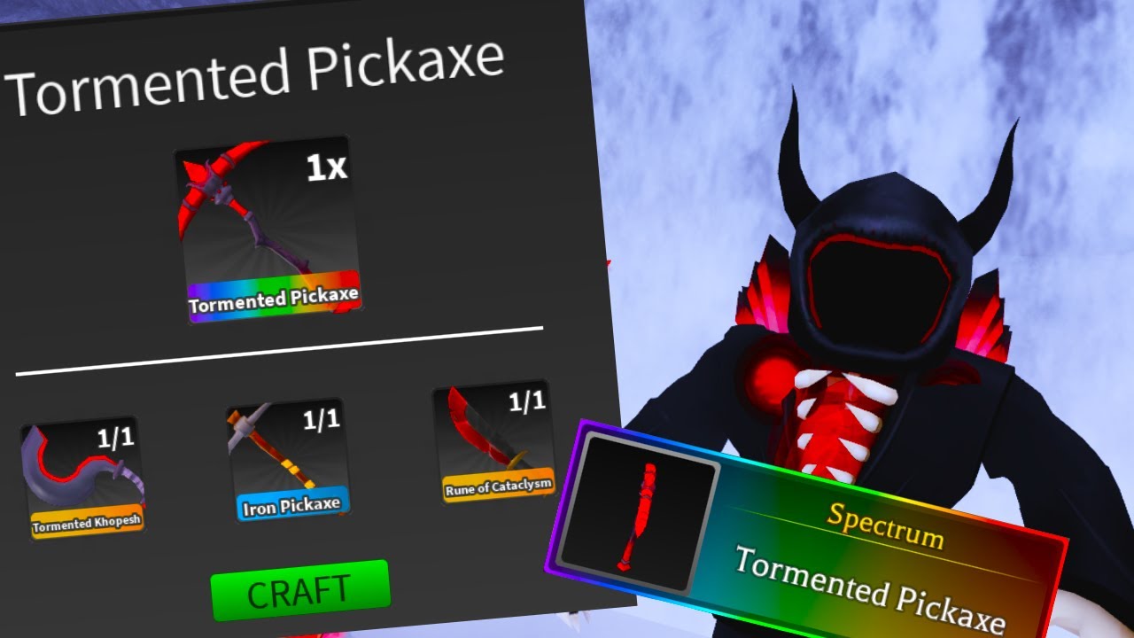 Survive the killer ! Tormented Pickaxe ! - YouTube