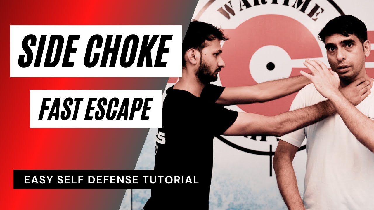How to escape against a side standing choke - YouTube