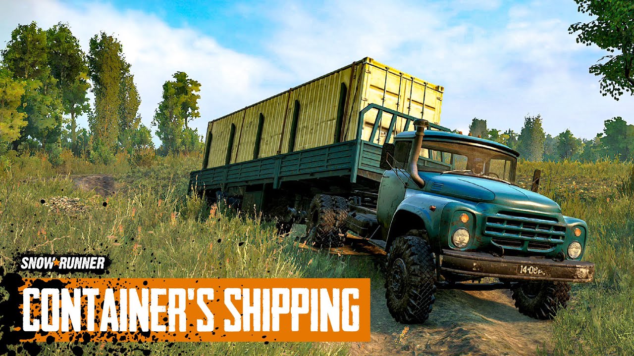 ZIL-130 - soviet truck. Container's shipping. Snowrunner phase 8. - YouTube