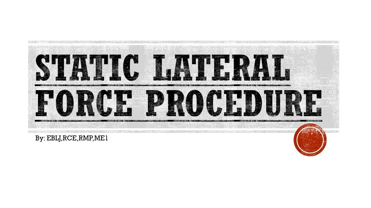 STATIC LATERAL FORCE PROCEDURE PART 2/4 - YouTube