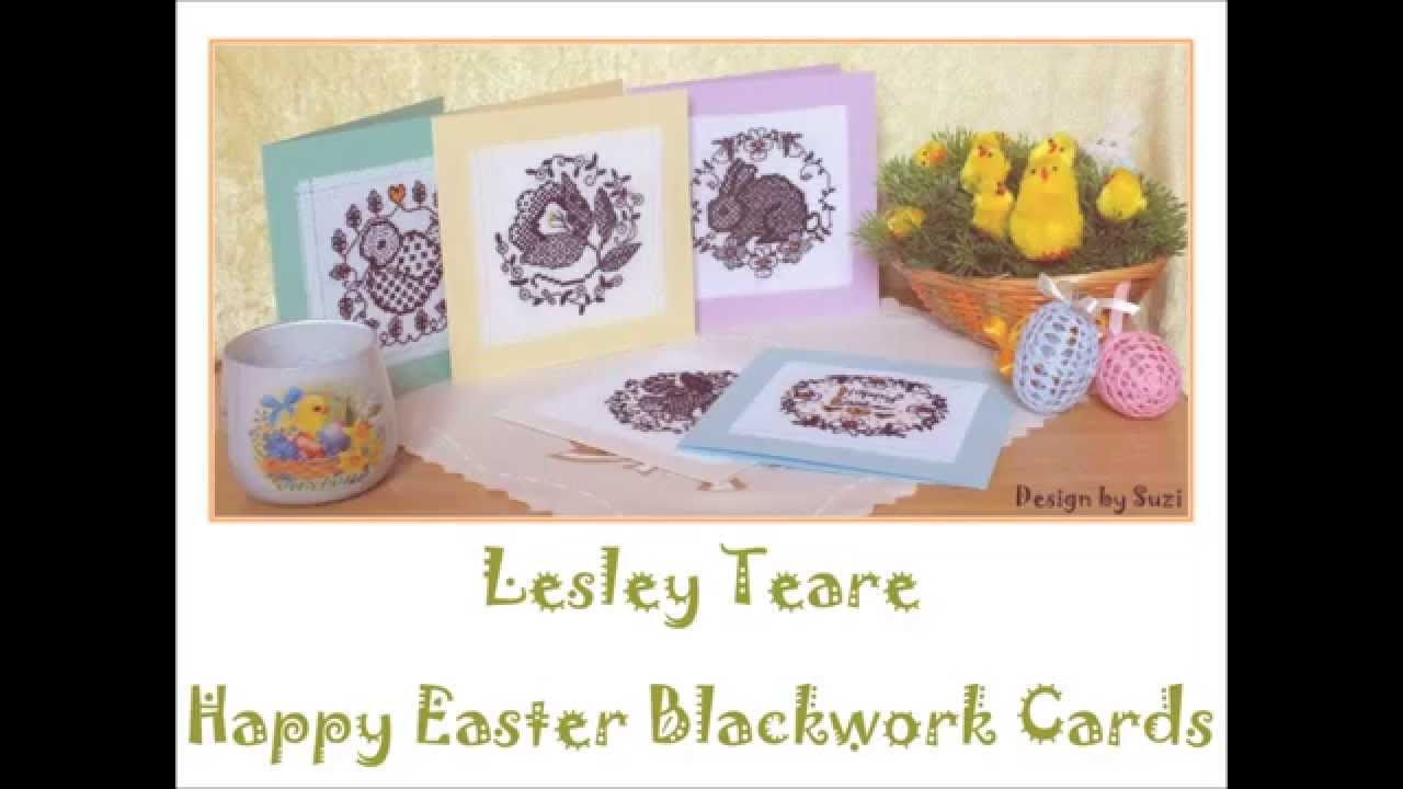 Lesley Teare: Happy Easter Blackwork Cards - YouTube