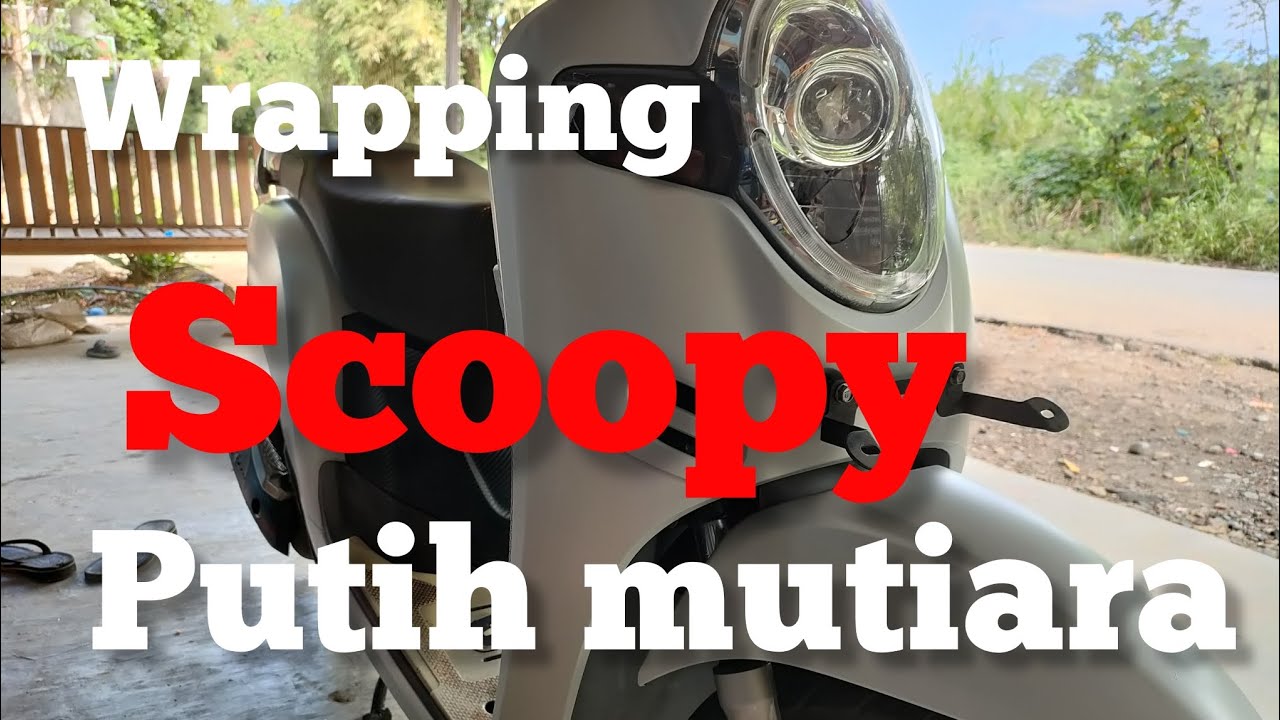 pasang sticker full body Scoopy putih metalik/mutiara - YouTube