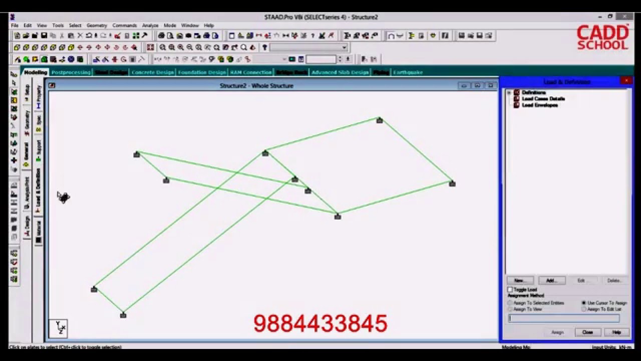 Staad Pro Tutorial for Beginners- Stair Analyse - YouTube