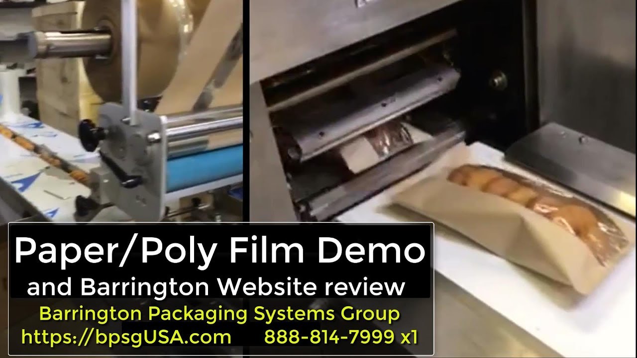Roll Stock Paper Poly film fill & seal BPS HFFS 450 888-814-7999 - YouTube