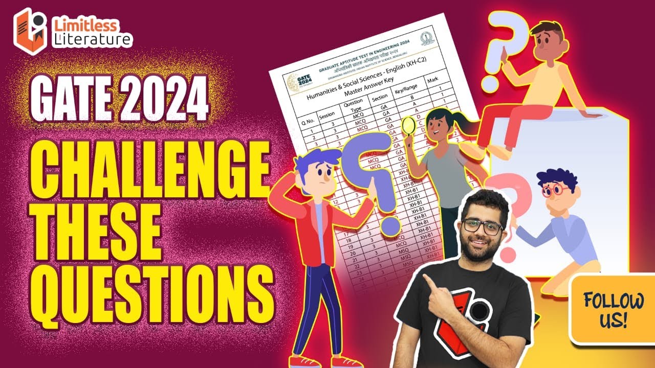 Challenge These Questions In GATE 2024 English Literature Exam - YouTube