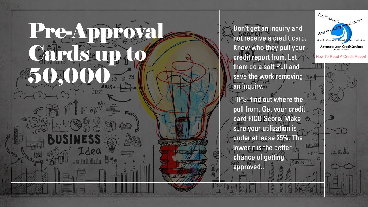 Vol 2 Pre Approval Cards up to 50,000. - YouTube