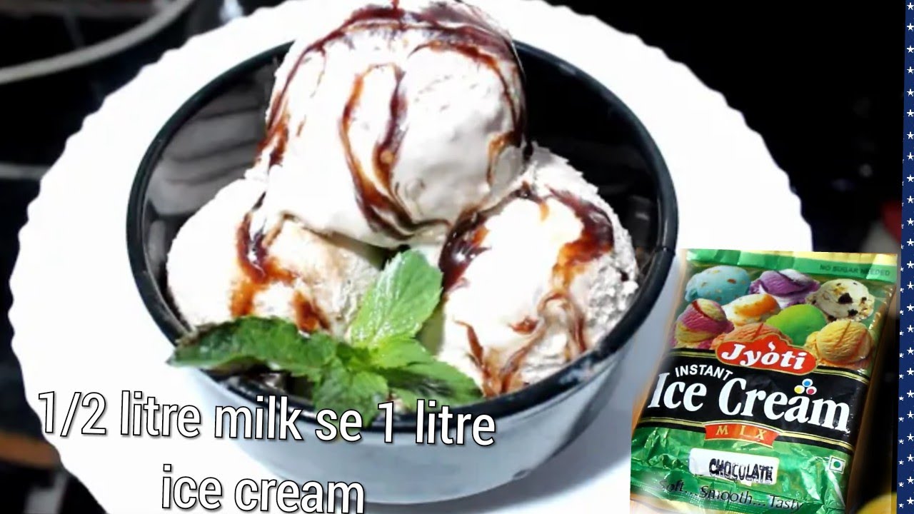 How to prepare instant ice cream (Jyoti instant ice cream mix) - YouTube