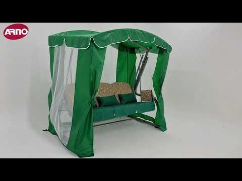 Качели садовые ОАЗИС ЛЮКС зеленый (new) - YouTube